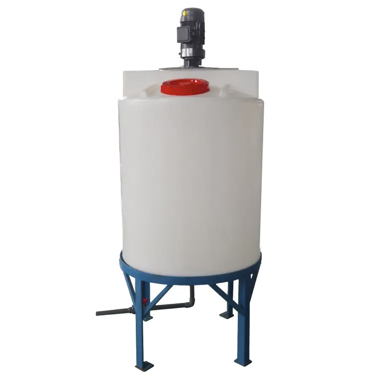 100 Gallon Rotational Poly Plastic Mixing Tank with Agitator
